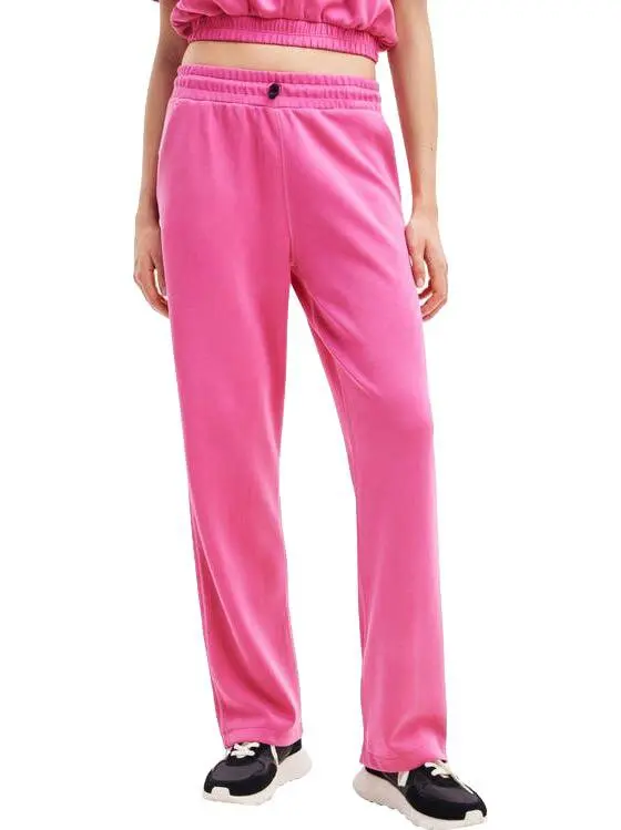 Desigual Elastic Waist Track Pants - Pink