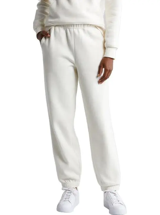 Zella Cara Ultracozy Fleece Joggers - Ivory Egret