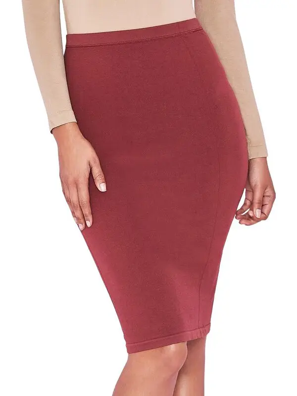 House Of Cb Shahla Pencil Skirt - Burgundy