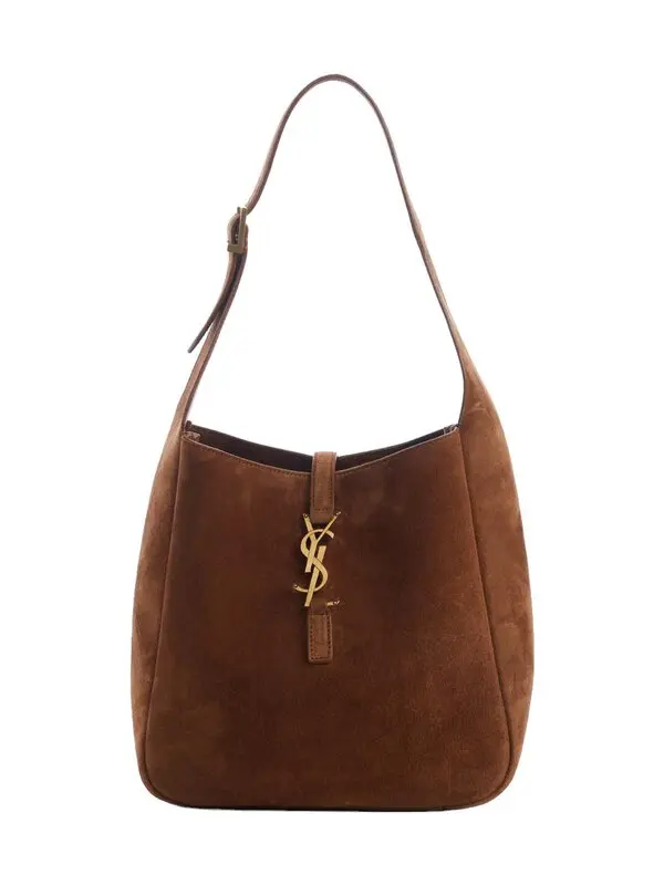 Saint Laurent Small Le 5 À 7 Suede Hobo Bag - Brown Caramel