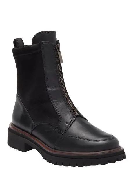 Paul Green Sheridan Lug Zip Bootie - Blk Cmbo