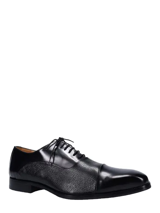Ron White Edman Weatherproof Cap Toe Oxford - Black/ Black