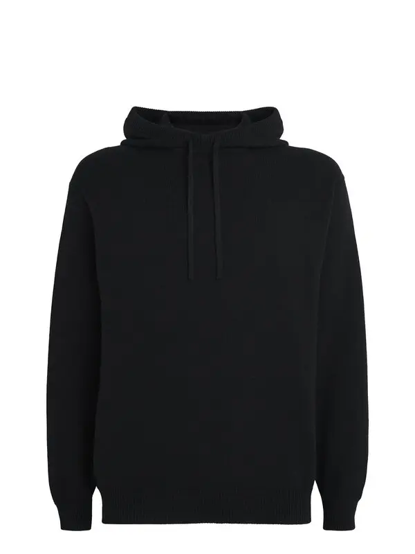 Harrods Cashmere Hoodie - Black