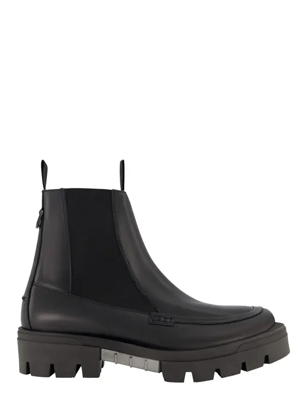 Karl Lagerfeld Paris Leather Chelsea Boots - Black