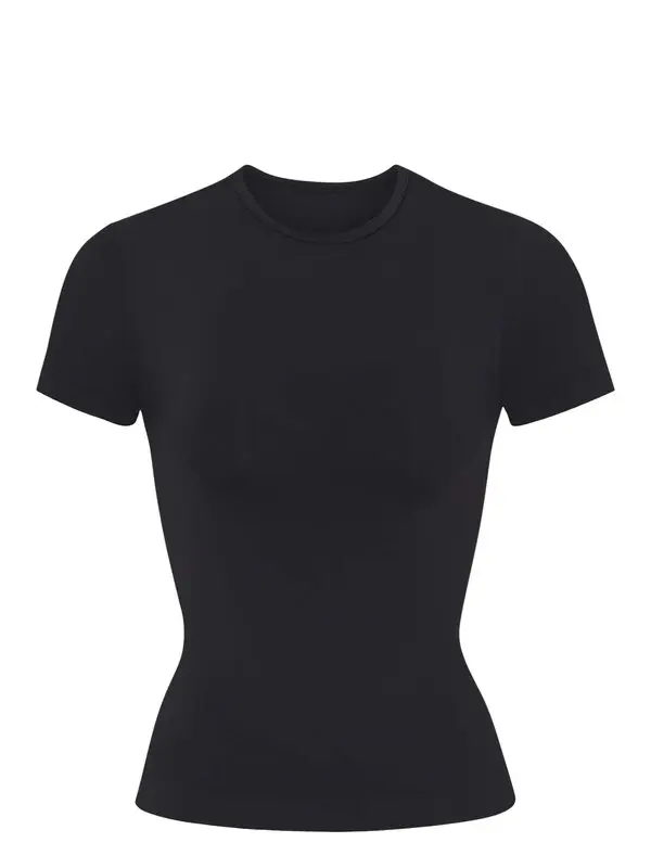 SKIMS Soft Smoothing Seamless T-shirt - Onyx