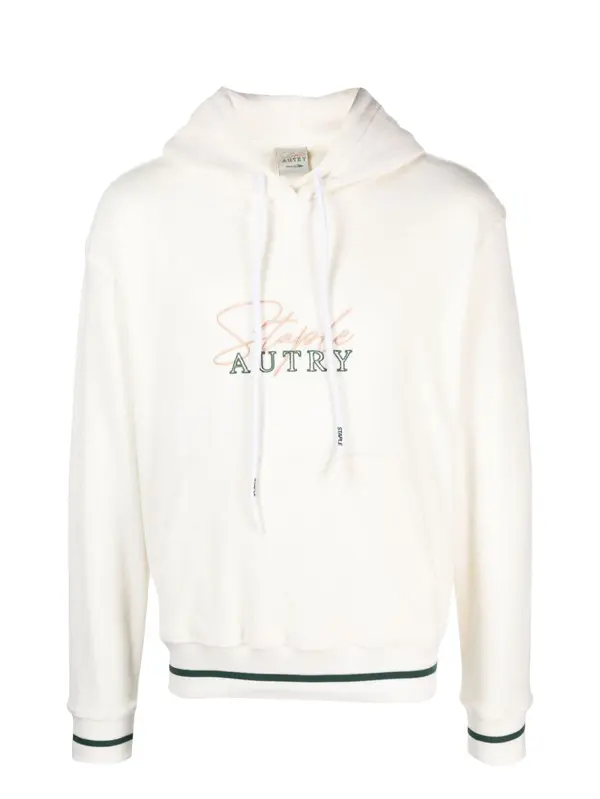 AUTRY X Jeff Staple Logo-embroidered Hoodie - White