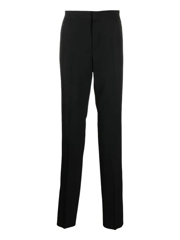 Versace Straight-leg Wool Trousers - Black