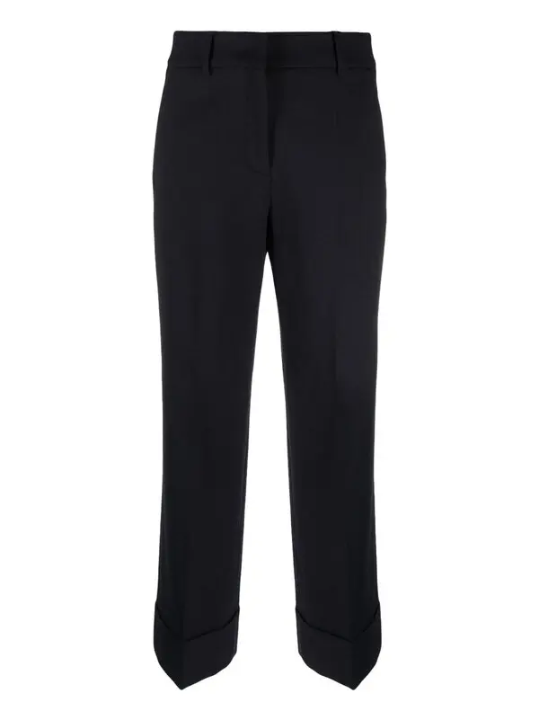 Incotex Pressed-crease Cotton-blend Tailored Trousers - Blue