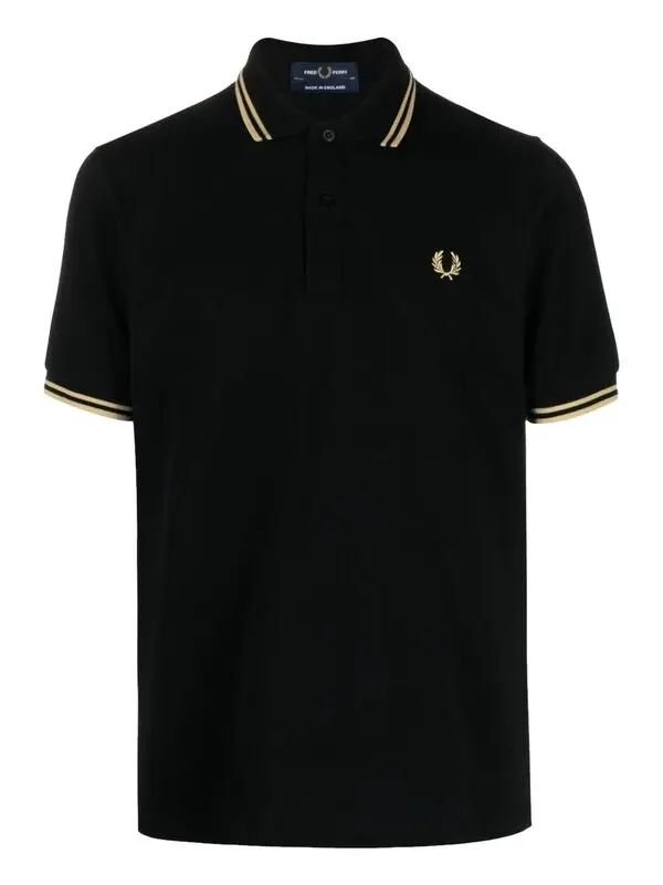 Fred Perry M12 Logo-embroidered Polo Shirt - Black