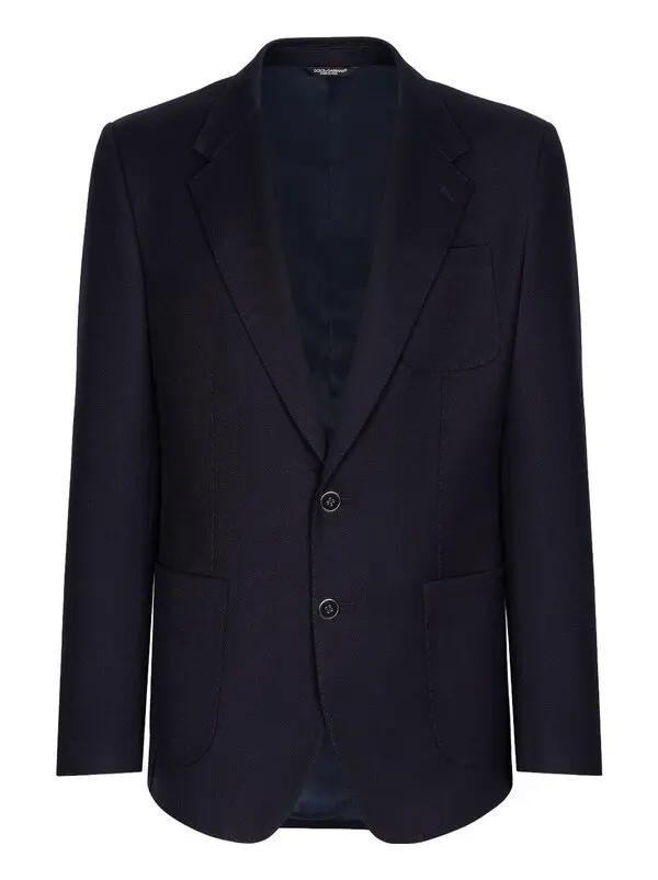 Dolce & Gabbana Patch Pocket Single-breasted Blazer - Blue