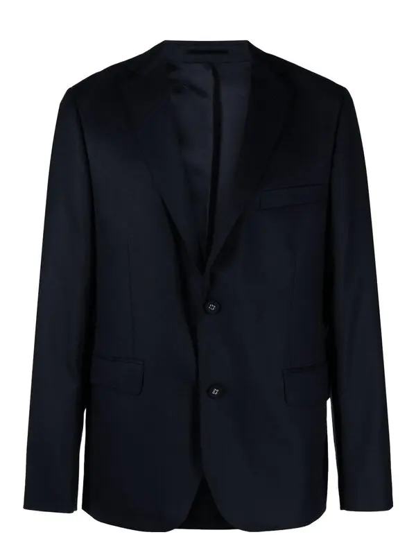 Officine Générale Tailored Single-breasted Wool Blazer - Blue