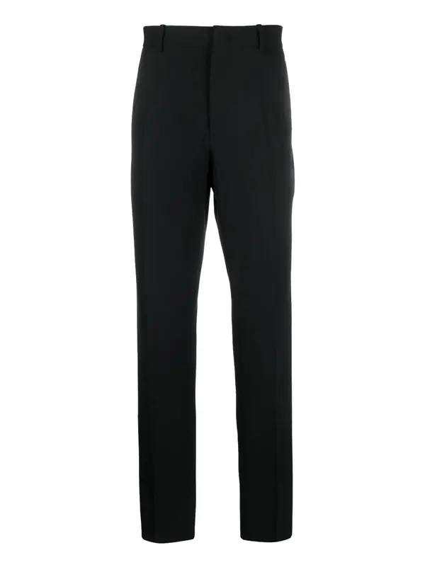 JIL SANDER Pressed-crease Wool Trousers - Black