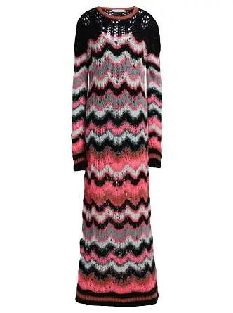 Philosophy Di Lorenzo Serafini Intarsia-knit Maxi Dress - Black