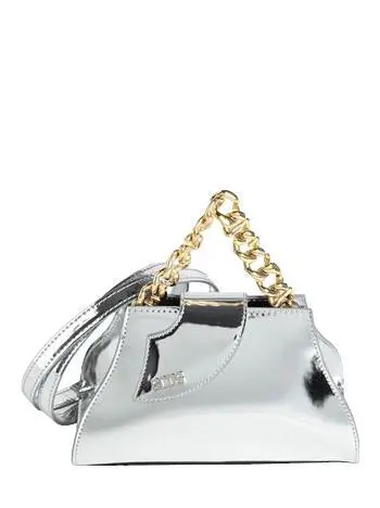 Gcds Laminated Leather Bowler Bag - Silver