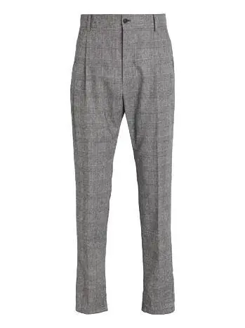Dolce & Gabbana Tapered Glen Plaid Pants - Black