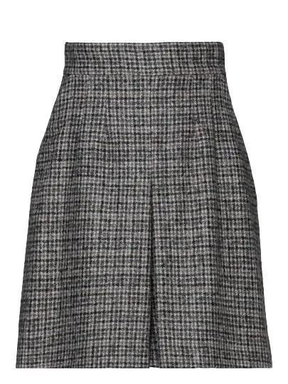 Dolce & Gabbana Mini Skirt In Alpaca Wool Blend - Brown