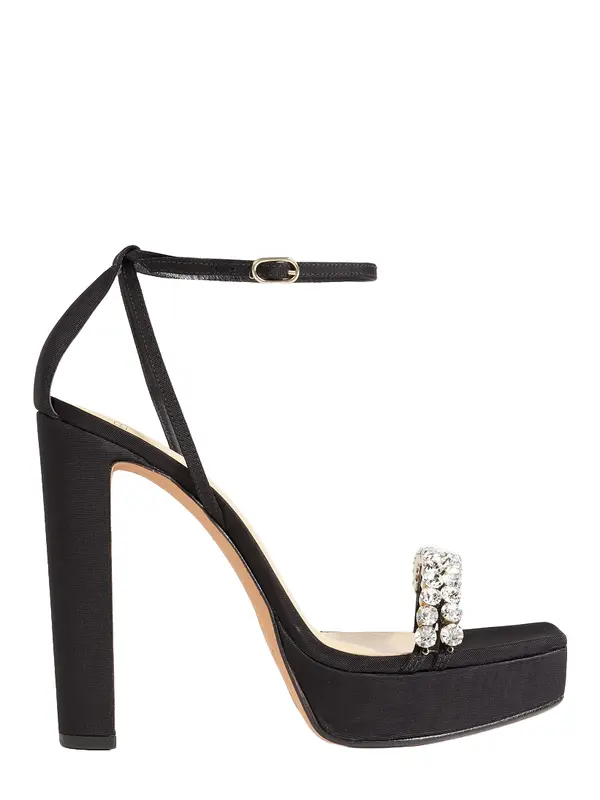 ALEXANDRE BIRMAN Agnes Crystal-embellished Platform Sandals - Black