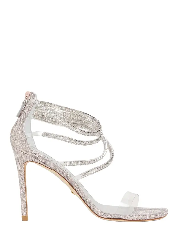 STUART WEITZMAN Super Glam 100 Embellished Sandals - Baby Pink