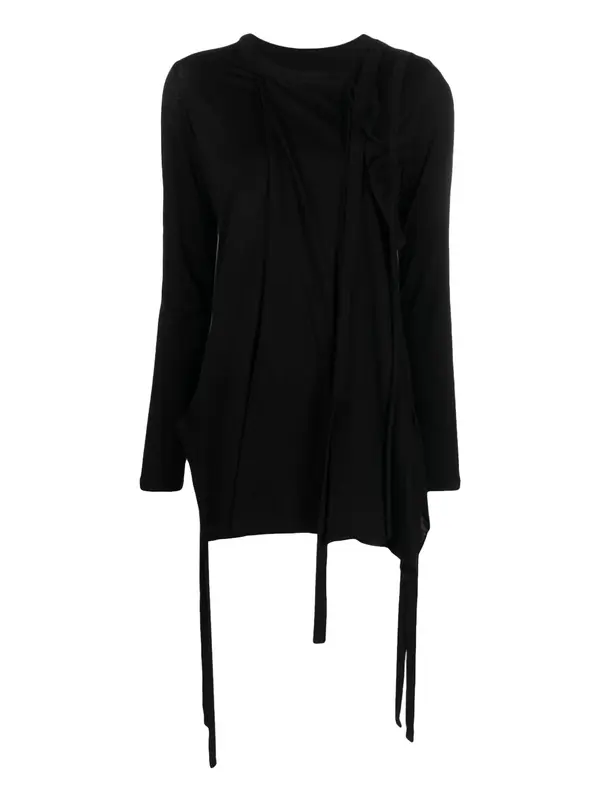 Yohji Yamamoto Strap-detail Sweatshirt - Black