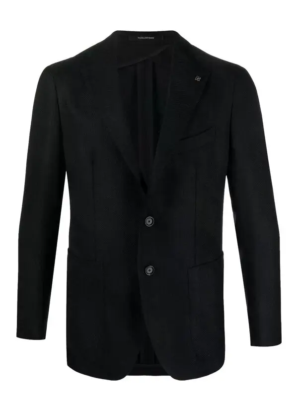 Tagliatore Single-breasted Wool Blazer - Black