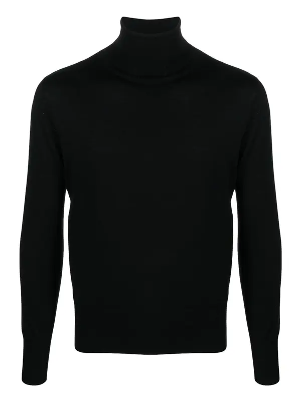 SAPIO High-neck Drop-shoulder Jumper - Black