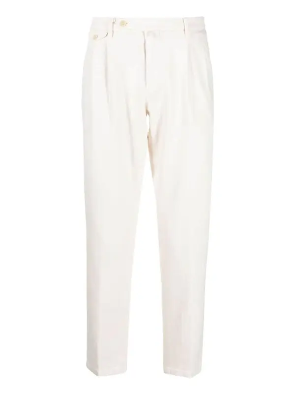 BRIGLIA 1949 Pleated Tapered-leg Jeans - Neutrals