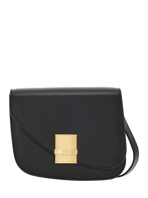 FERRAGAMO Small Asymmetric Crossbody Bag - Black