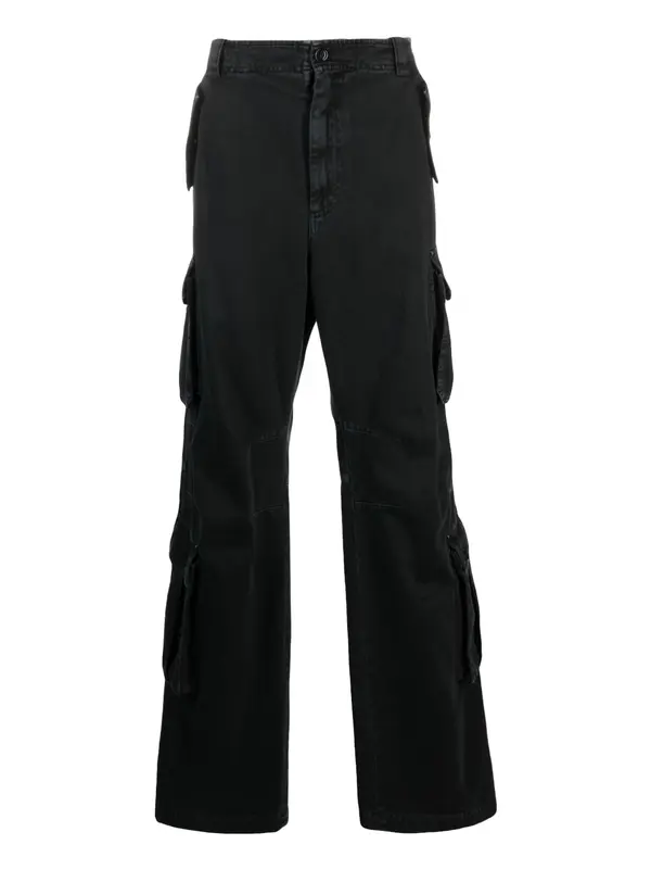 Dolce & Gabbana Straight-leg Cargo Jeans - Black
