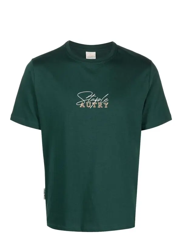 AUTRY X Jeff Staple Logo-embroidered T-shirt - Green