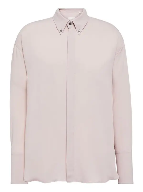 Ami Acetate And Silk Shirt - Pink