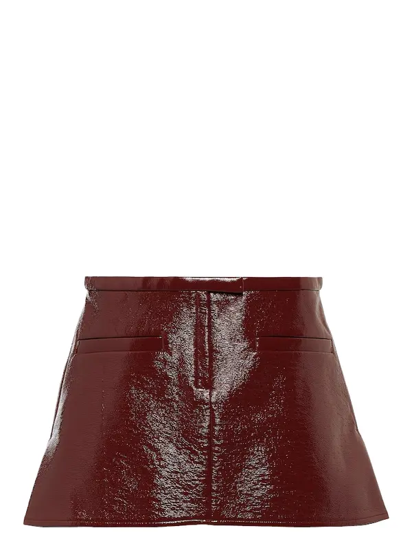 COURREGES Courrèges Vinyl Mini Skirt - Red