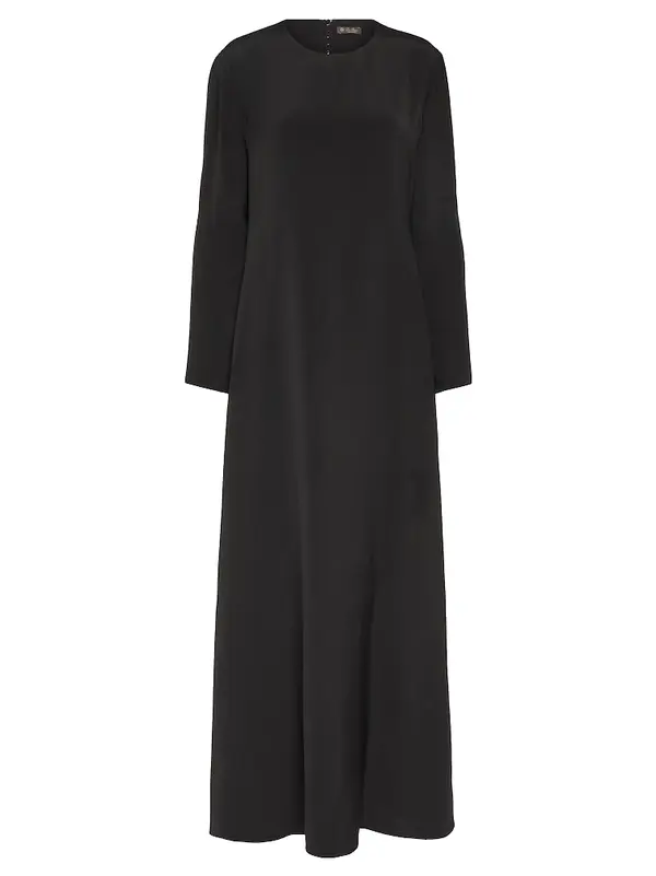 Loro Piana Silk Maxi Dress - Black