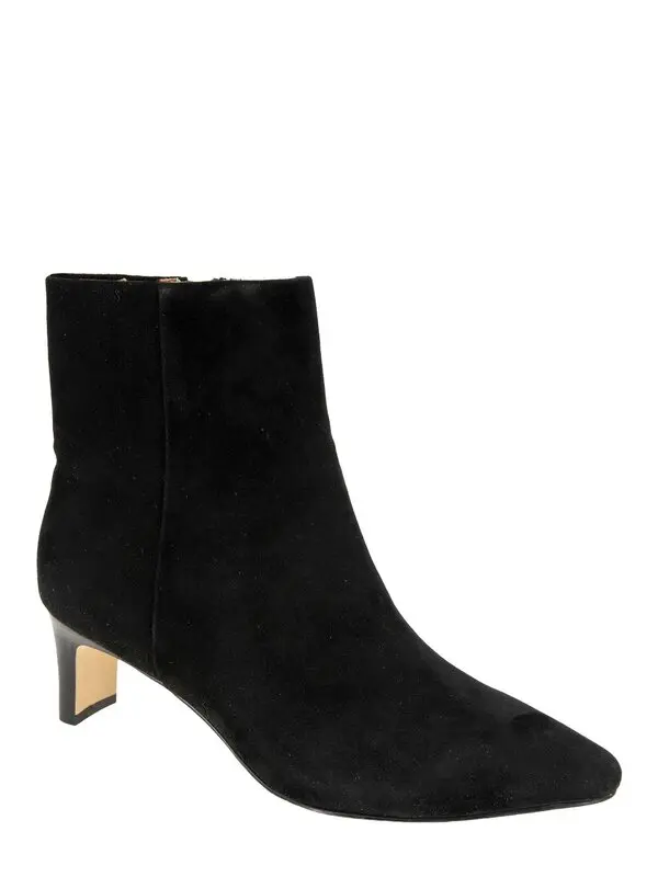 Andre Assous Winter Water Resistant Pointed Toe Bootie - Black Suede
