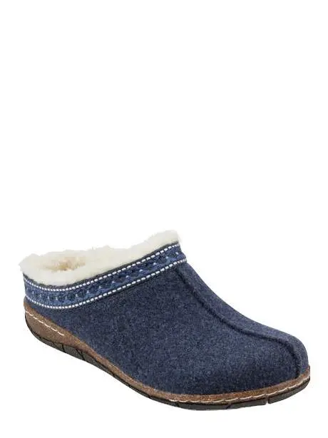 EARTH® Elya Faux Fur Clog - Dark Blue