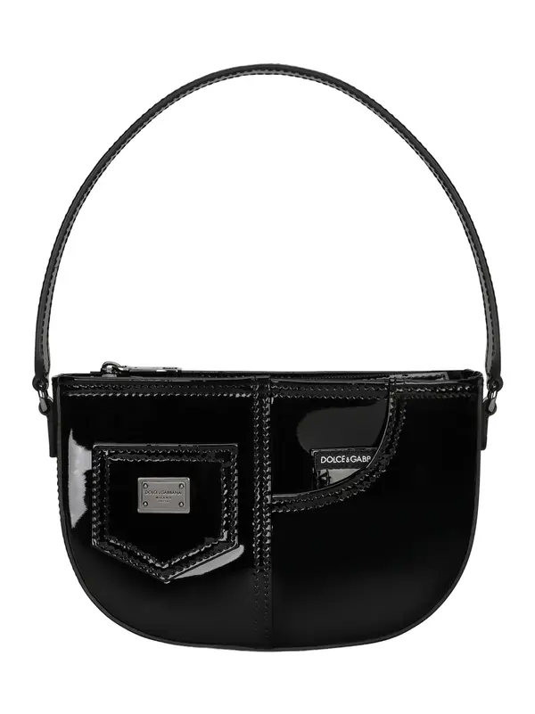 Dolce & Gabbana Dg Girlie Patent Leather Shoulder Bag - Black