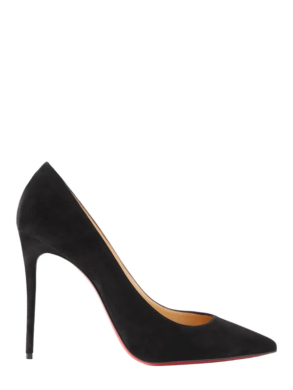 CHRISTIAN LOUBOUTIN Kate 100 Suede Pumps - Black