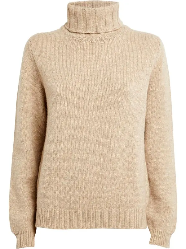 Harrods Cashmere Rollneck Sweater - Beige