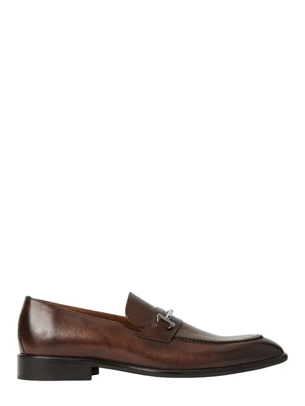 Bruno Magli Sante Leather Bit Loafers - Brown