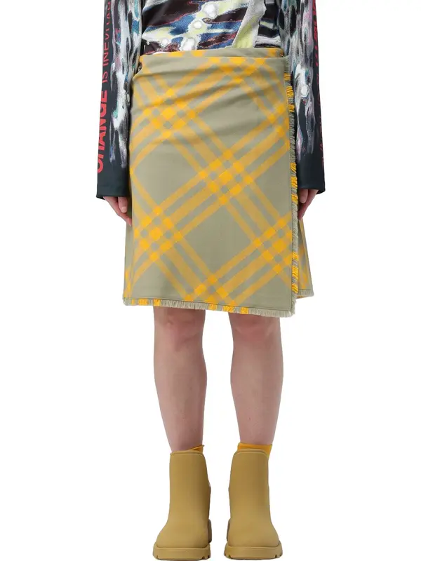 Burberry Wool Blend Mini Skirt - Yellow