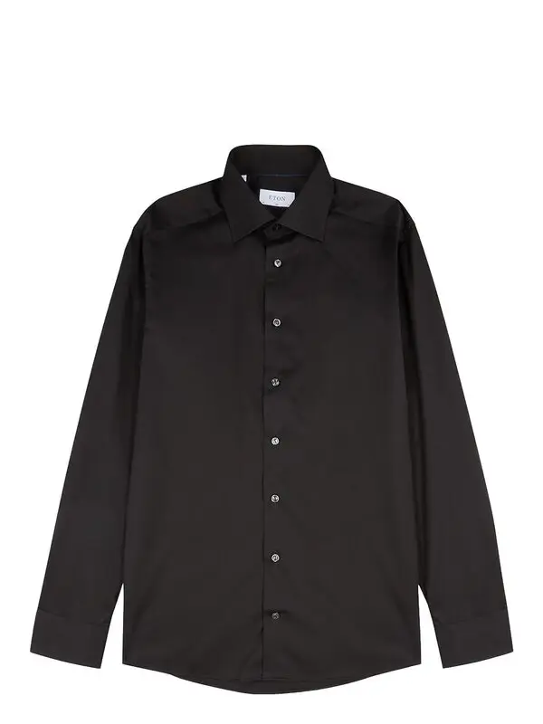 Eton Cotton-twill Shirt - Black