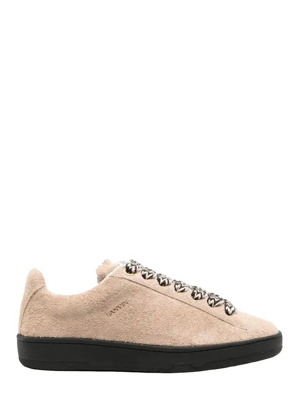 LANVIN Lite Curb Suede Sneakers - Brown