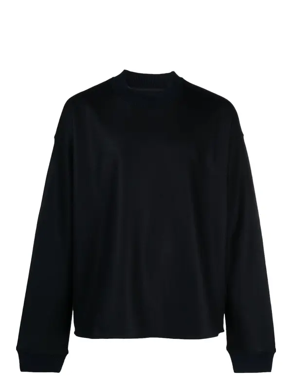 JIL SANDER Crew-neck Felted-wool Jumper - Blue