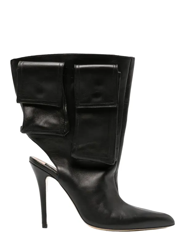 Natasha Zinko 125mm Cargo Cut-out Ankle Boots - Black