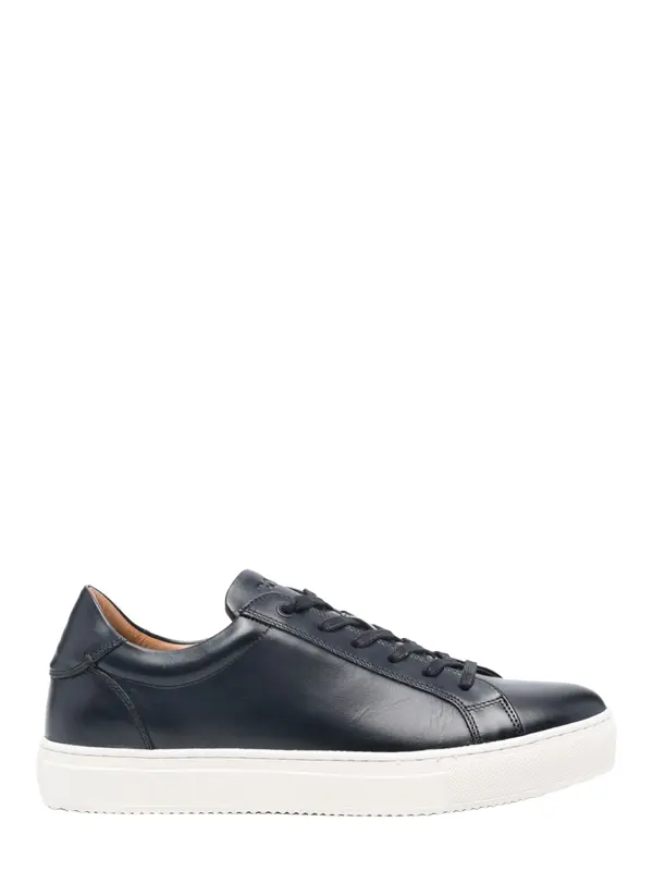 Boggi Milano Panelled Leather Sneakers - Blue