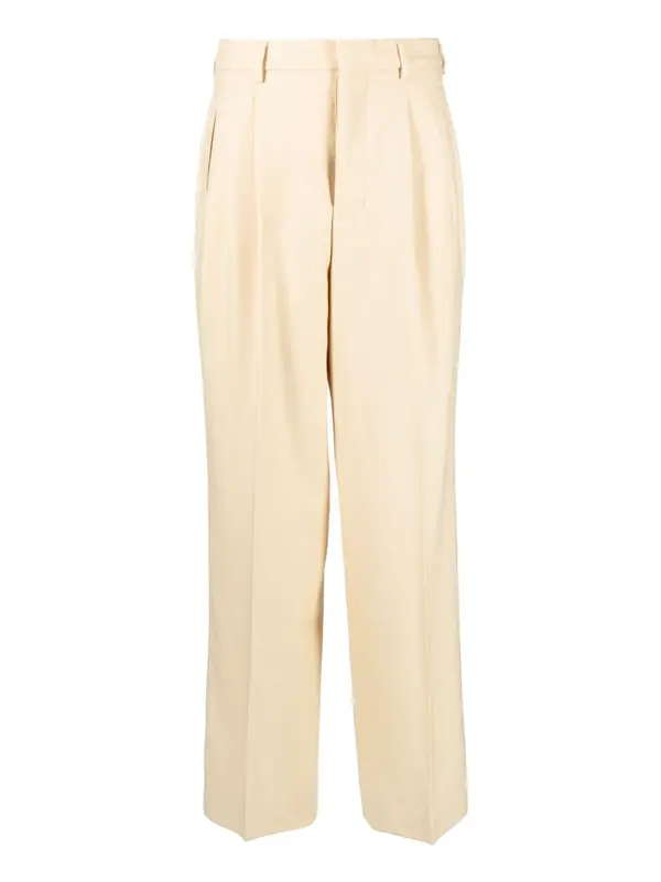 Ami Wide-leg Tailored Trousers - Neutrals