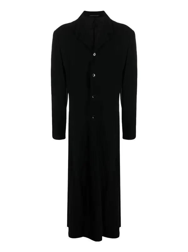 Yohji Yamamoto Notched-lapel Single-breasted Coat - Black
