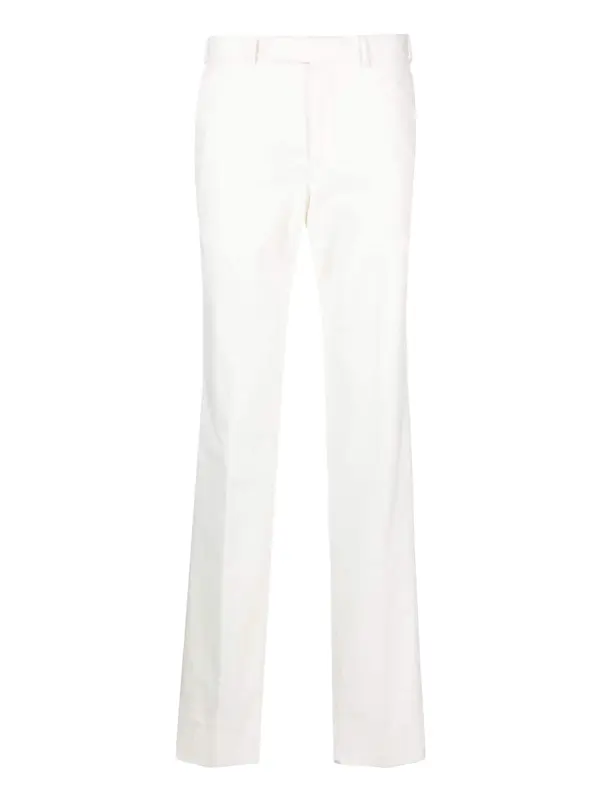 Zegna Mid-rise Straight-leg Trousers - White