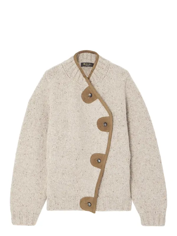 Loro Piana Newcastle Asymmetric Cardigan - Neutrals