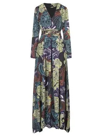 HANITA Maxi Dress Size Polyester - Black