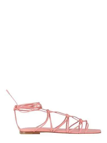 GIANVITO ROSSI Leather Tie-up Sandals - Pink